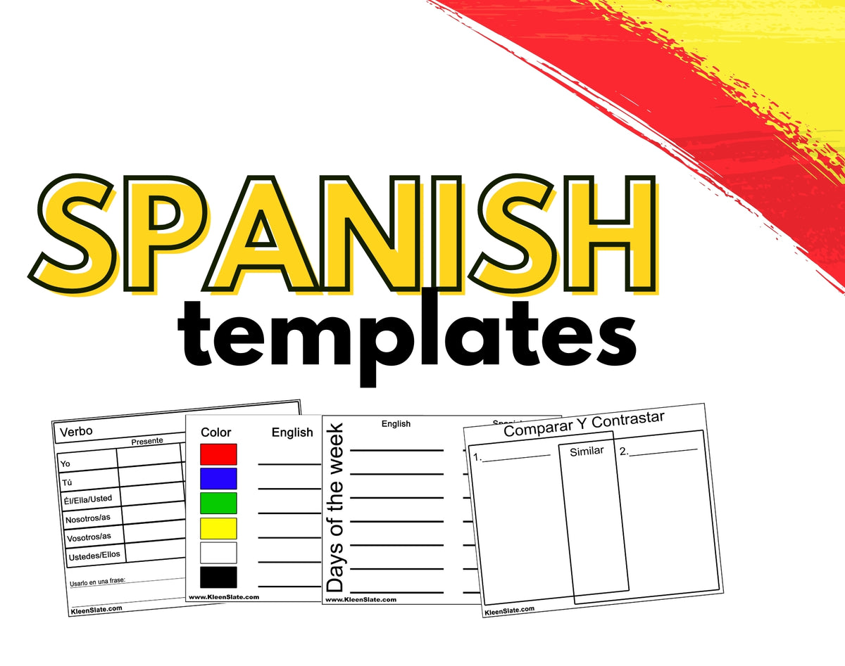 11 Spanish Templates – KleenSlate